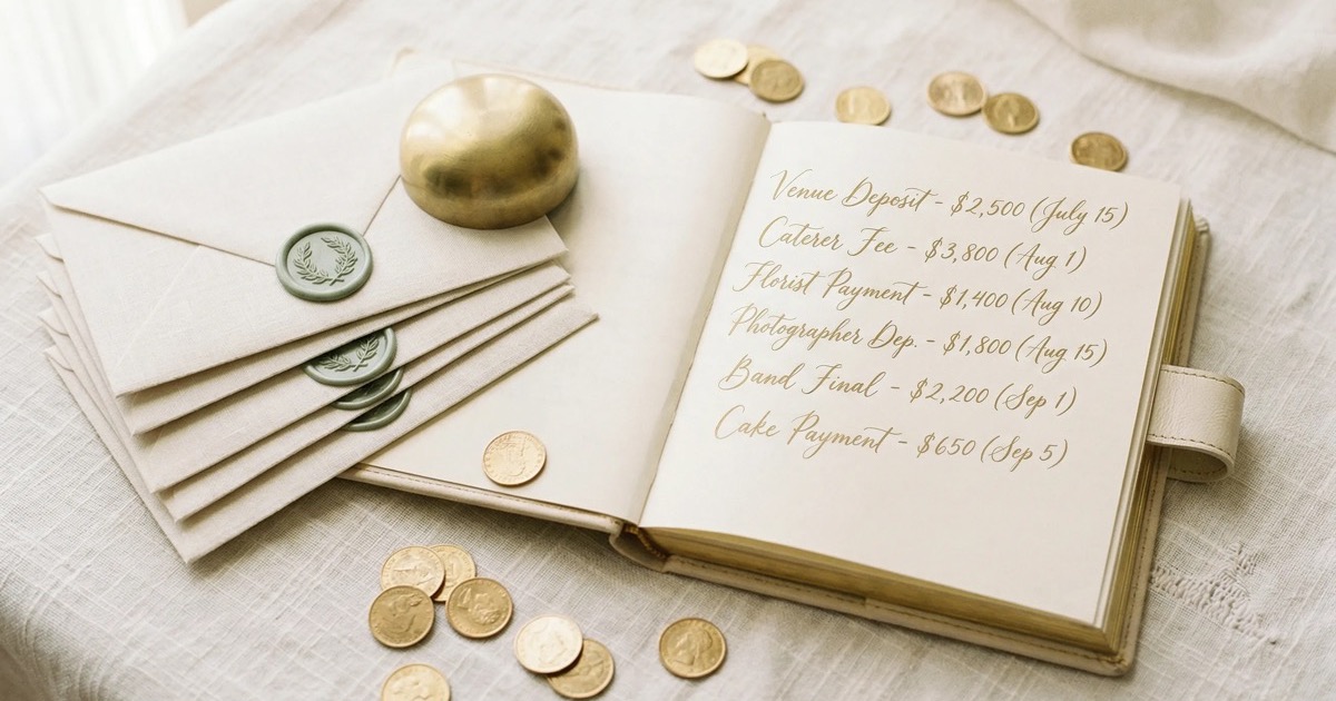 When to Pay Wedding Vendors: 2026 Schedule + Deposits